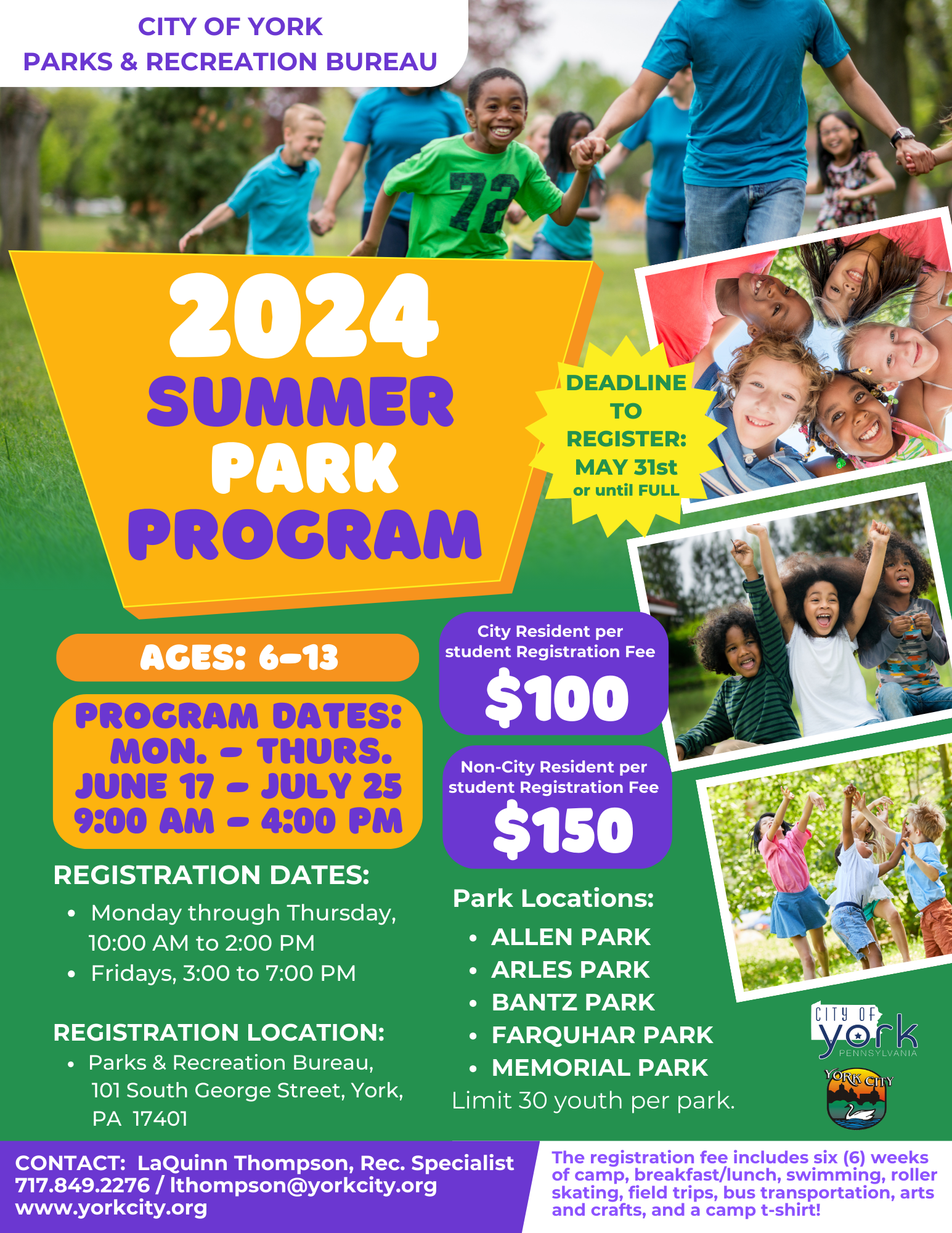 Youth Programs & Family Activities - City of York, Pennsylvania